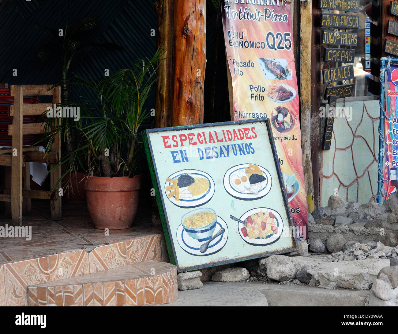 Breakfast menu desayunos hi-res stock photography and images - Alamy