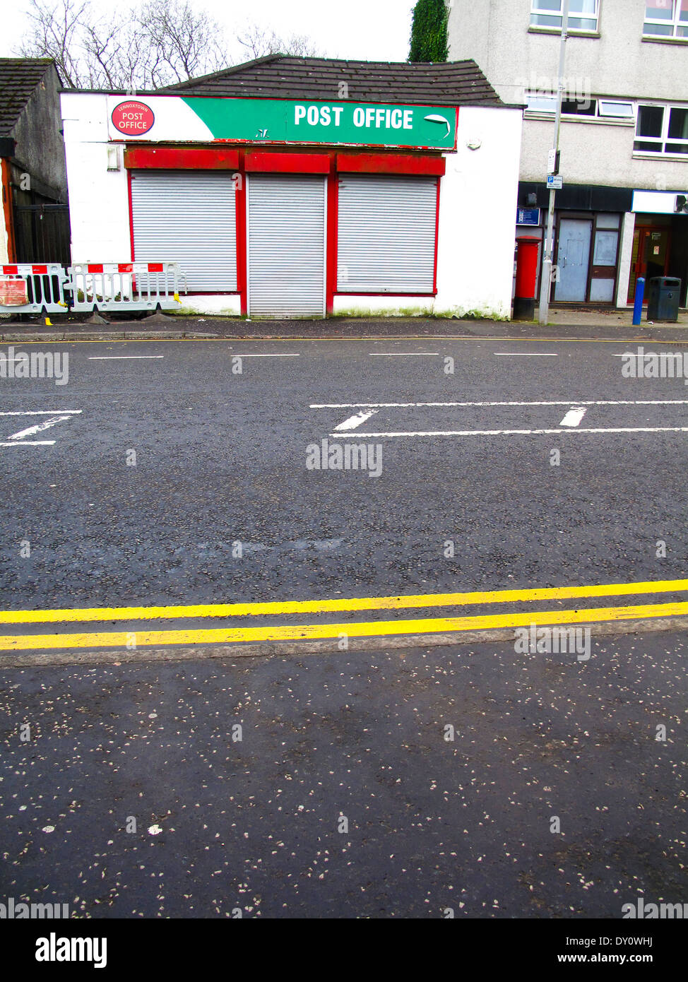 Small Post Office closed Stock Photo - Alamy
