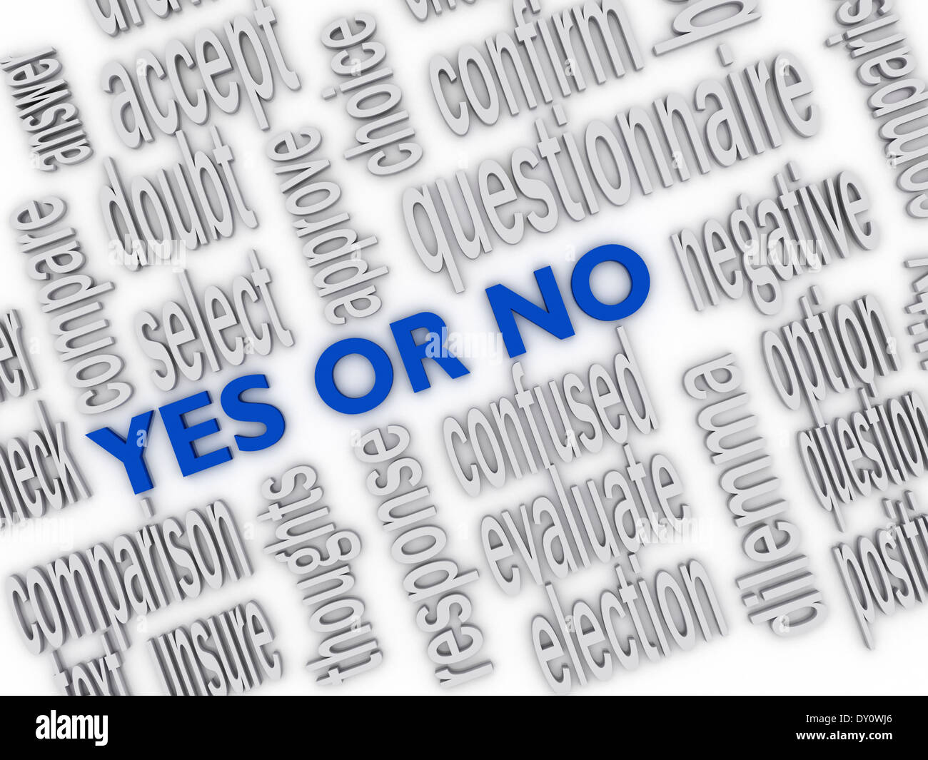 Yes or No Stock Photo - Alamy