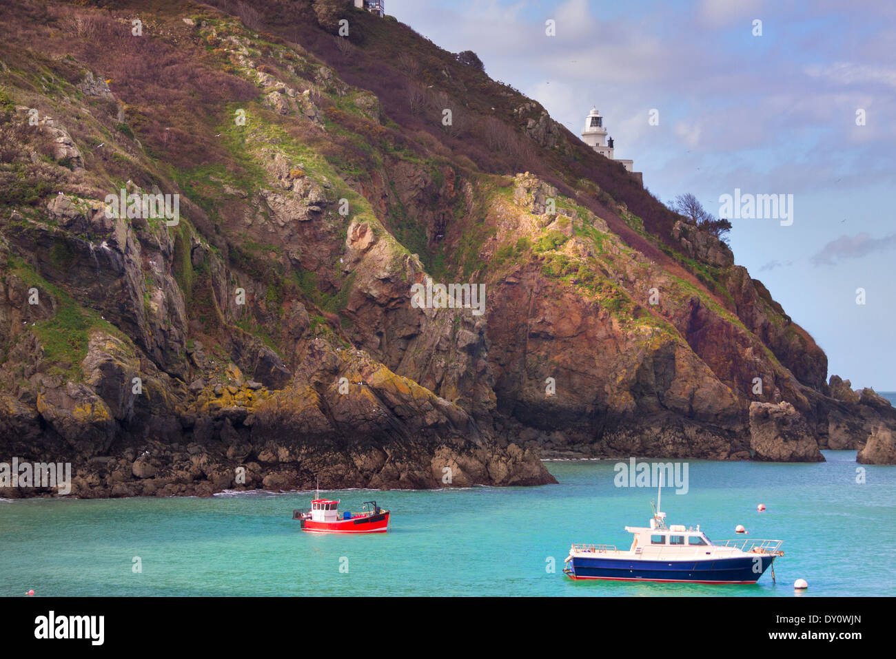 Coastal scene on Sark Lighthouse Stock Photo - Alamy