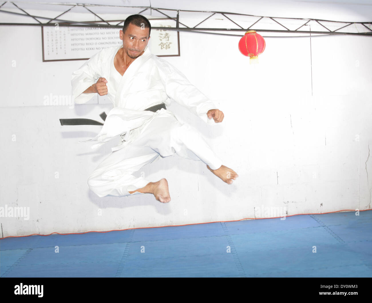 Black belt kick hi-res stock photography and images - Alamy