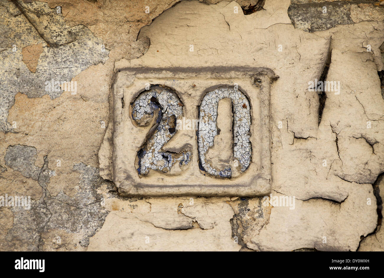 House numbers in different styles and colors (concept for real estate ...