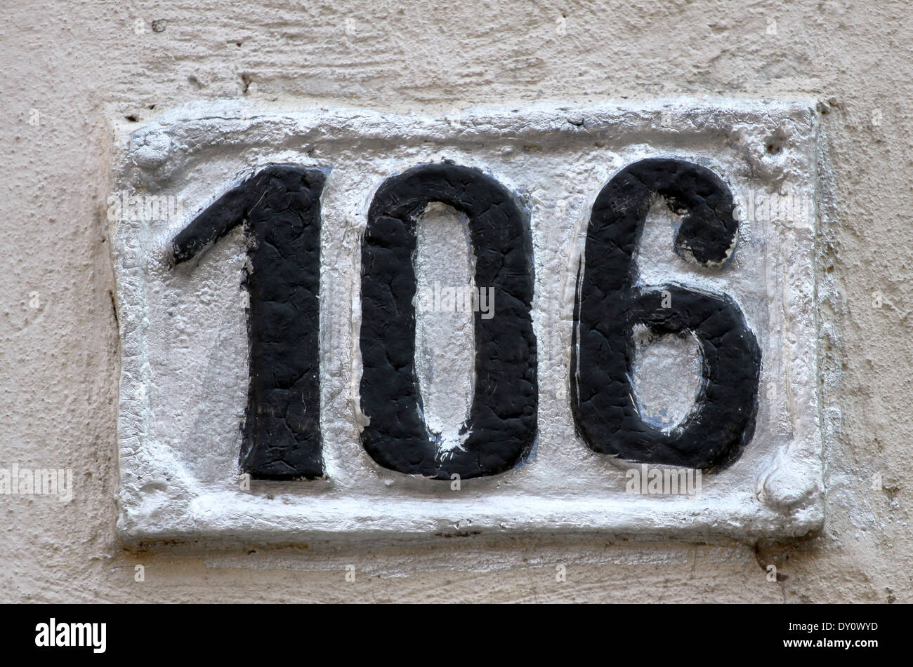 House numbers in different styles and colors (concept for real estate ...