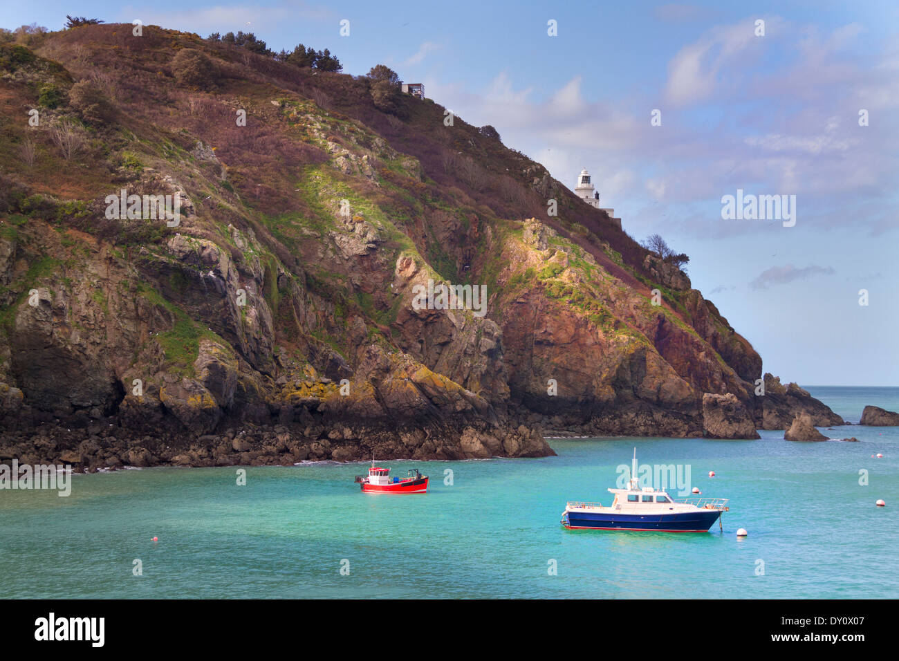 Coastal scene on Sark Lighthouse Stock Photo - Alamy
