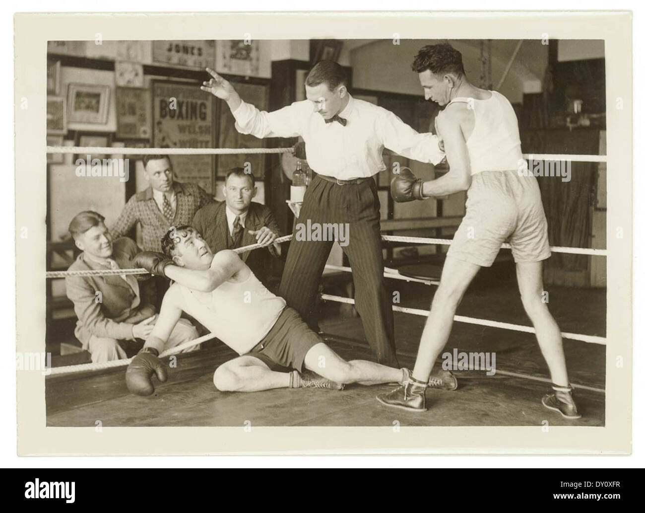 This posed photograph from Sam Hood captures boxers at Dunlevy Gym in ...
