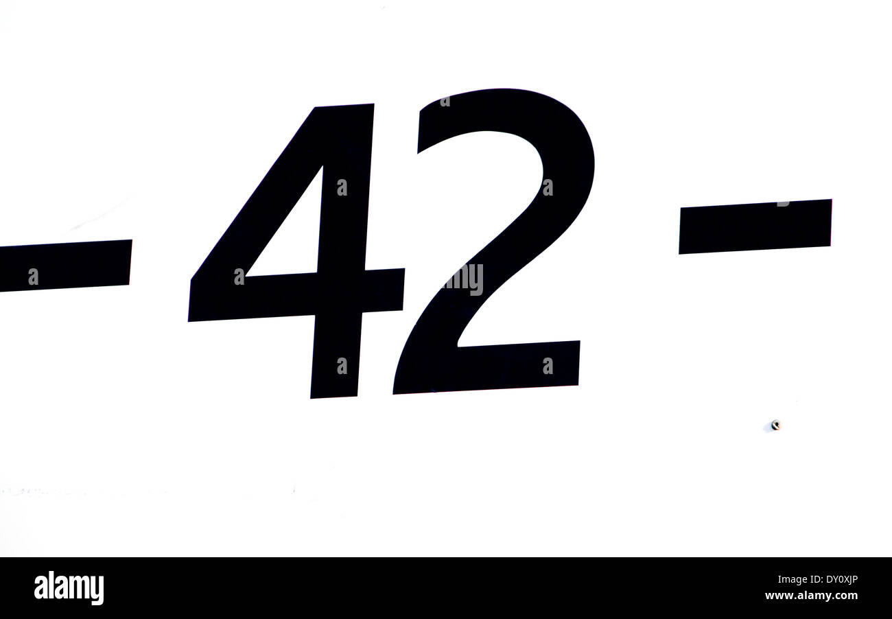 Number 42 forty two hi-res stock photography and images - Alamy Number 42 forty two hi-res stock photography and images - Alamy