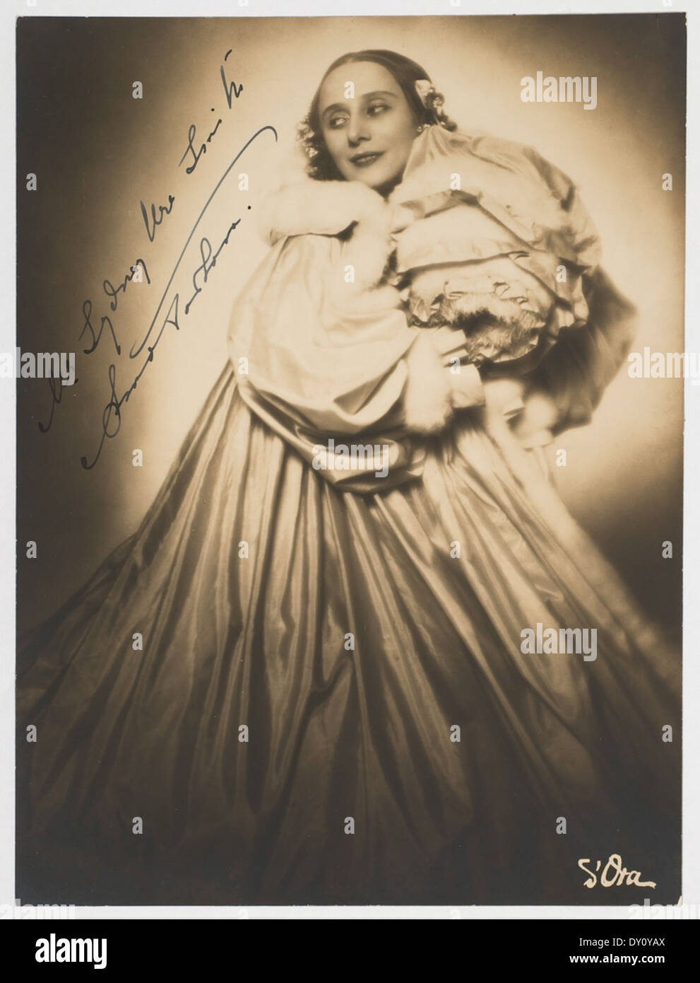 A photograph of famed ballerina Anna Pavlova in costume for her solo ...