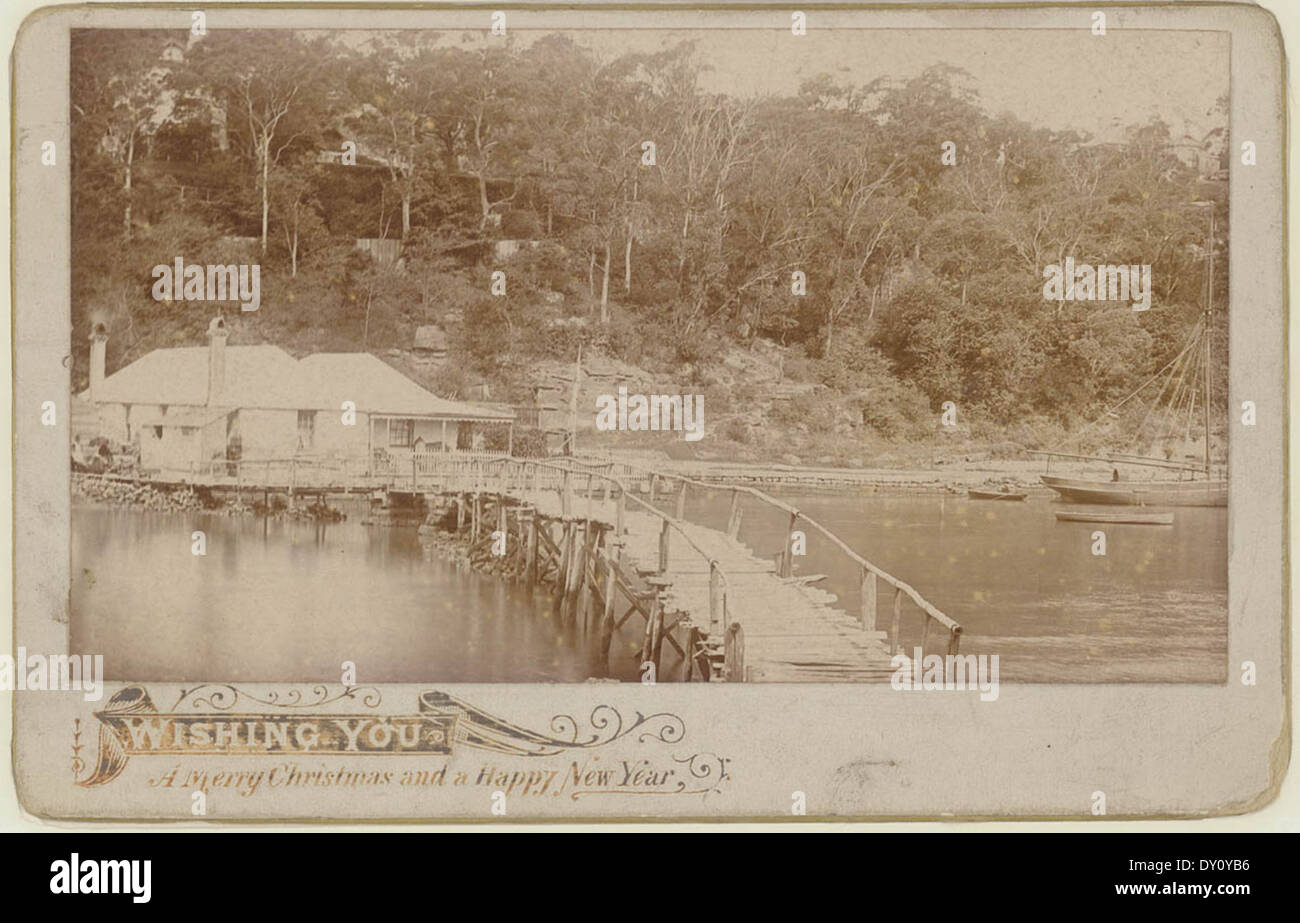 This photograph from around 1890 shows the old bridge at Mosman Bay in ...