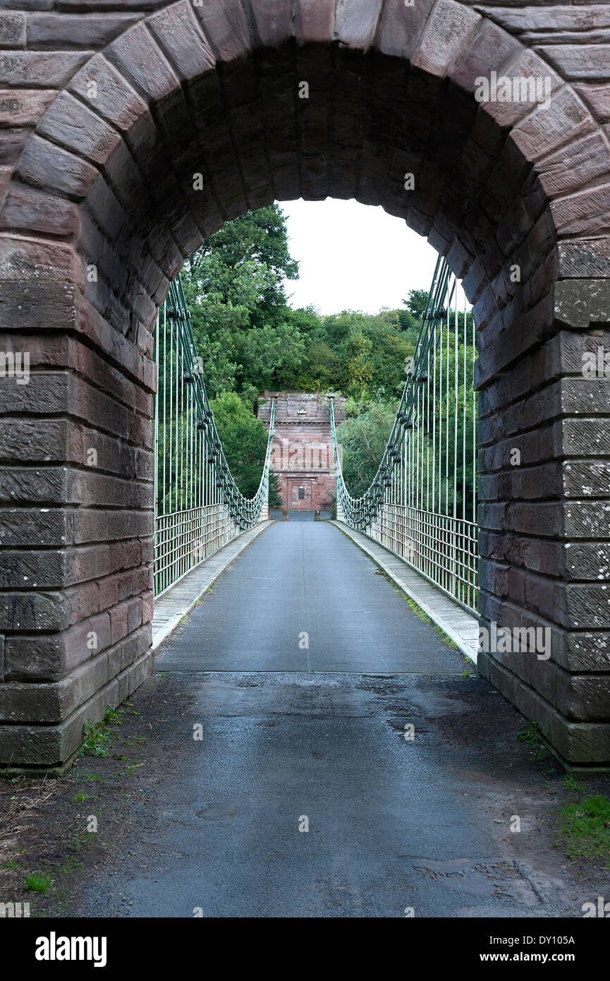 The Famous Chain Road Bridge over the River Tweed at Norham near ...