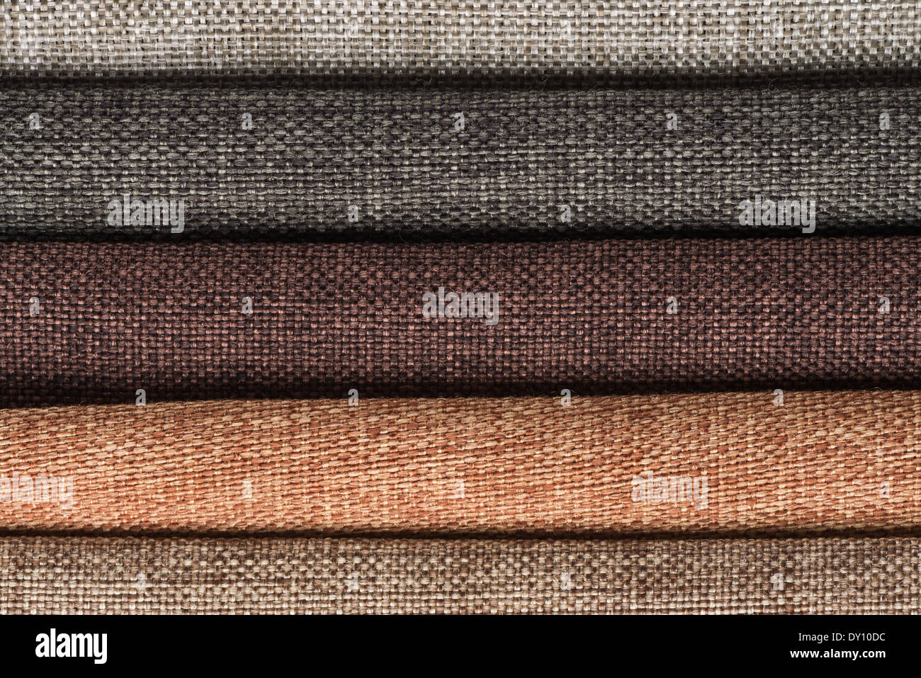 Closeup detail of multi color fabric texture samples Stock Photo - Alamy