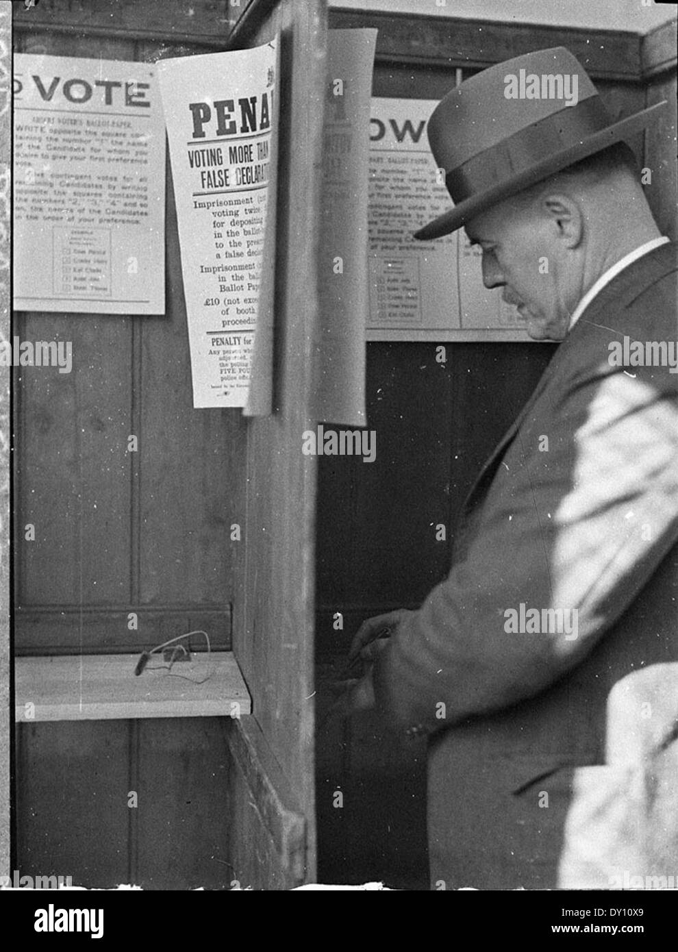 A historical photograph of the election held on 13 May 1935 in New ...