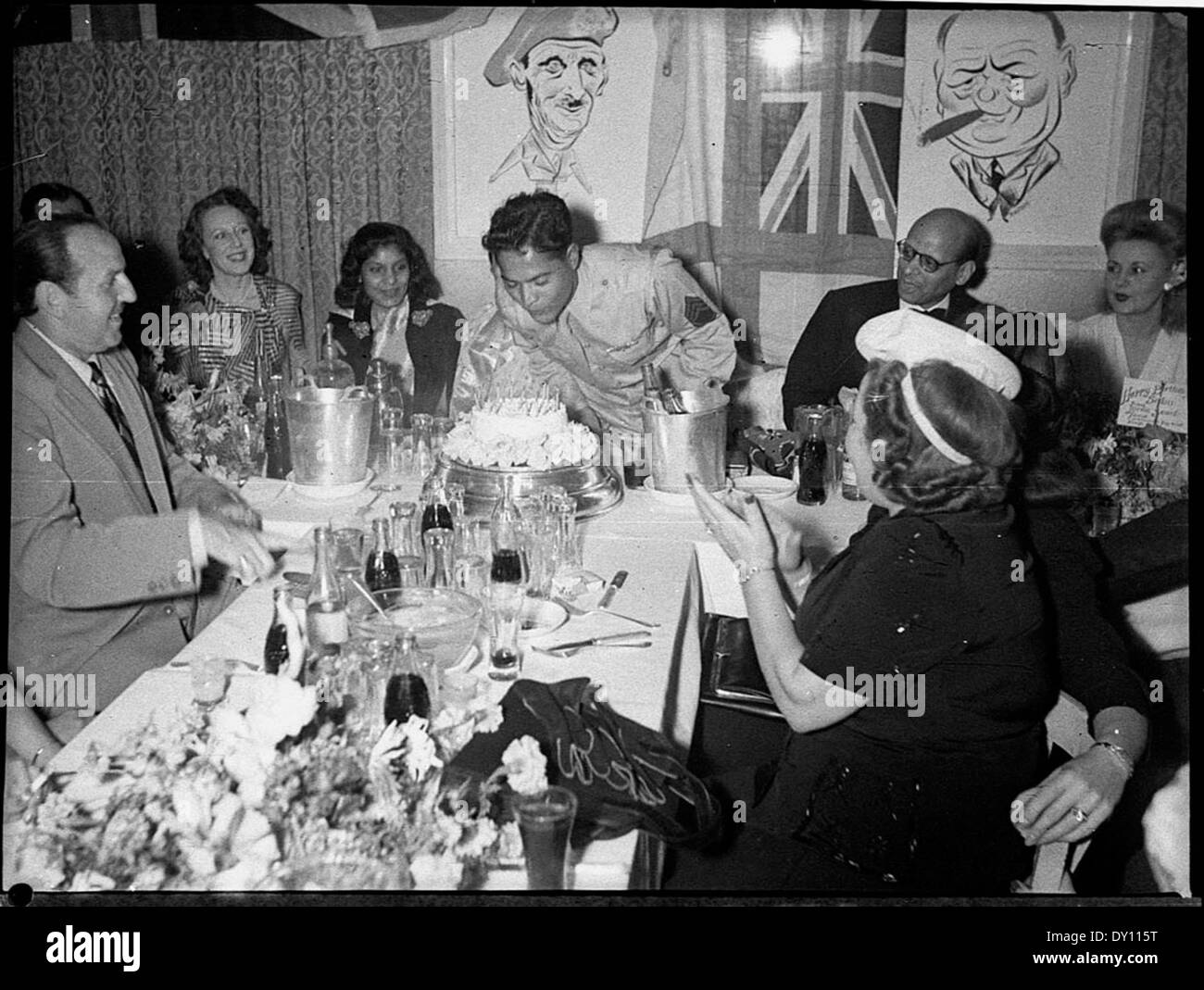 Captured by Sam Hood, this photograph shows film star Sabu celebrating ...