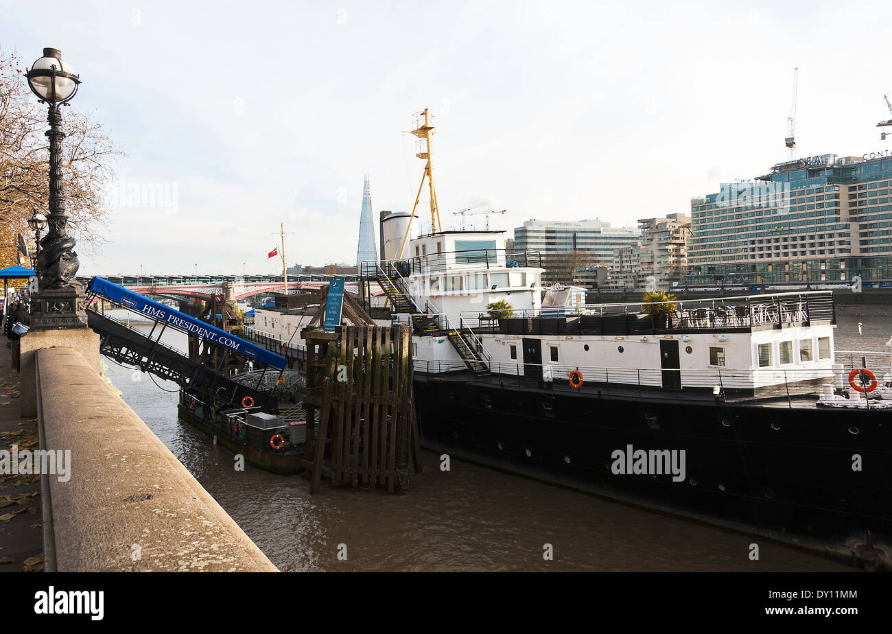 The Former Anti-Submarine Q-Ship HMS President Moored Permanently in ...