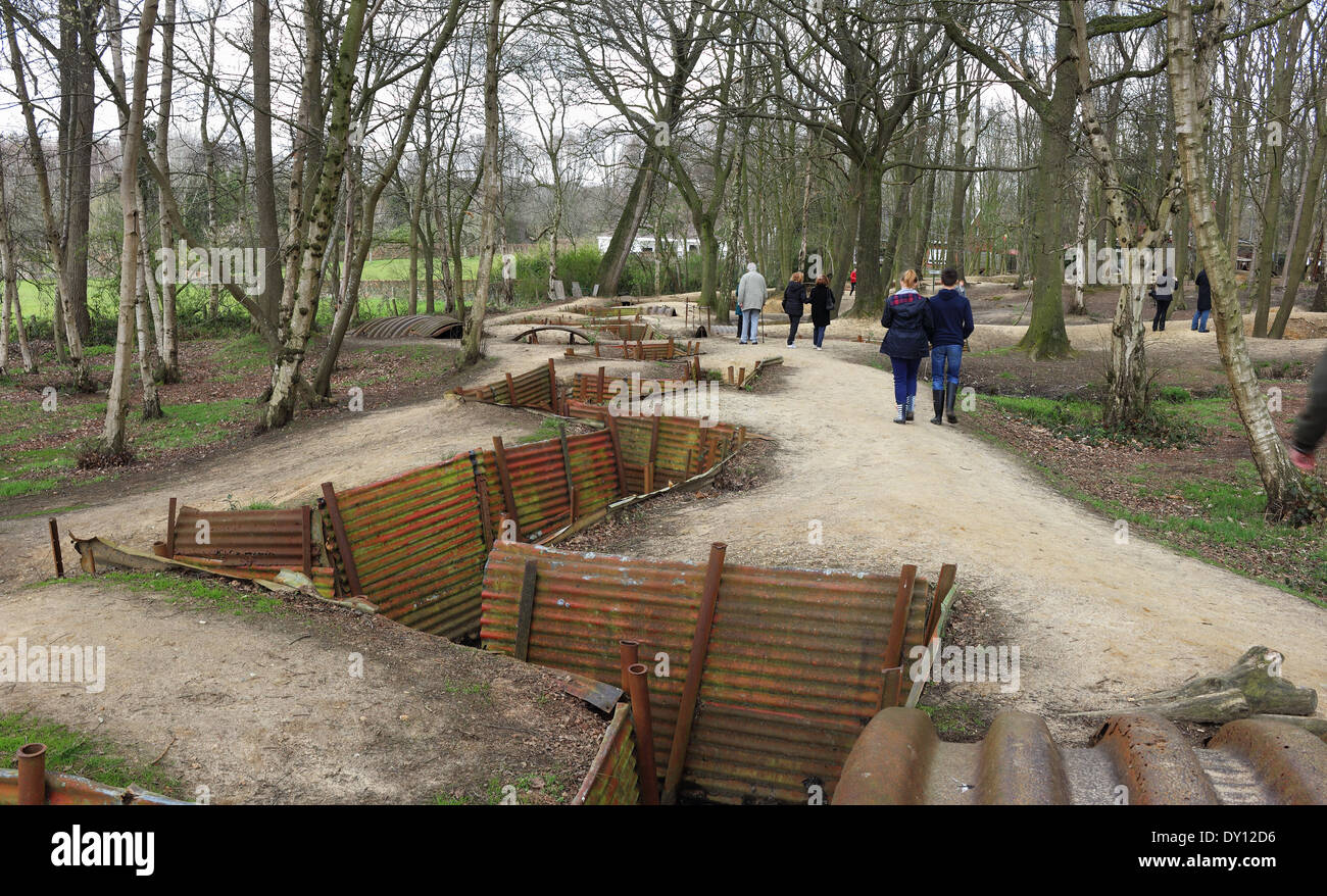 Hill 62 World War one trenches in Flanders Belgium Stock Photo - Alamy