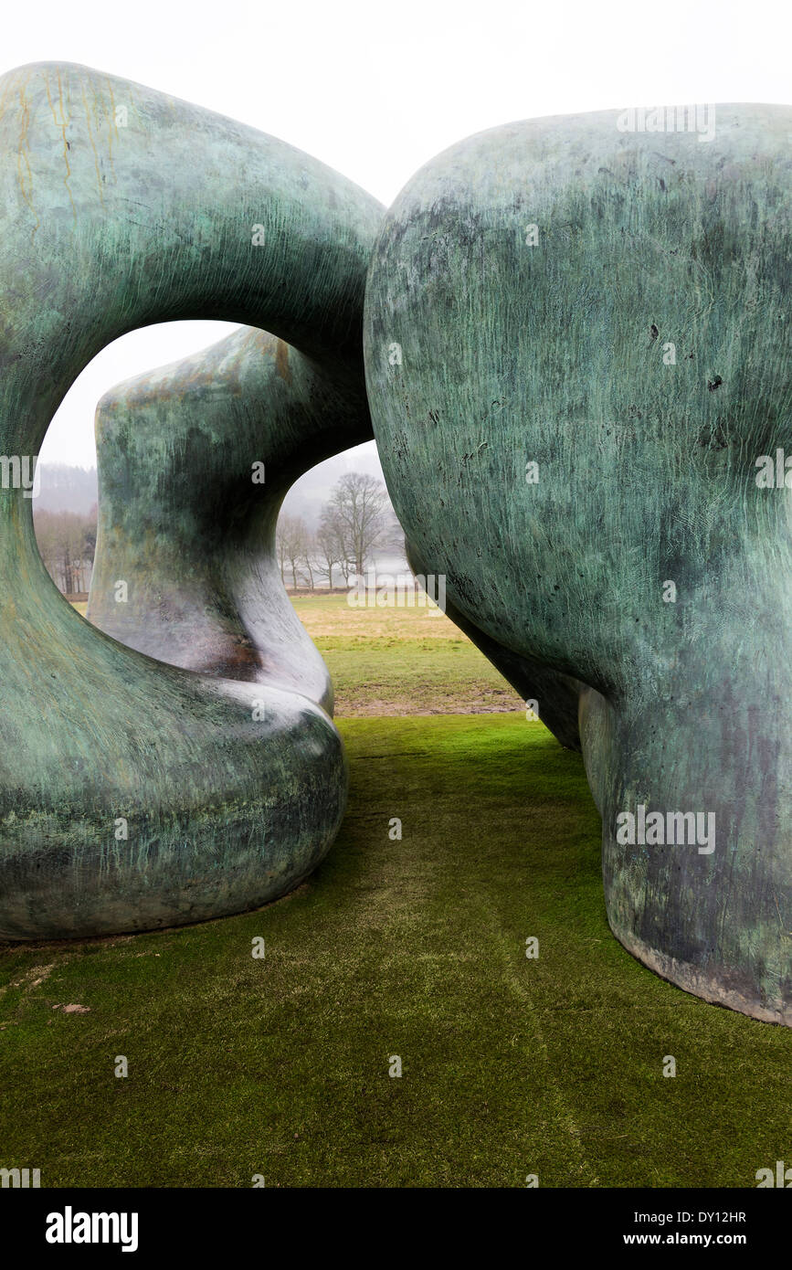 The Henry Moore Sculpture Two Forms at The Yorkshire Sculpture Park ...