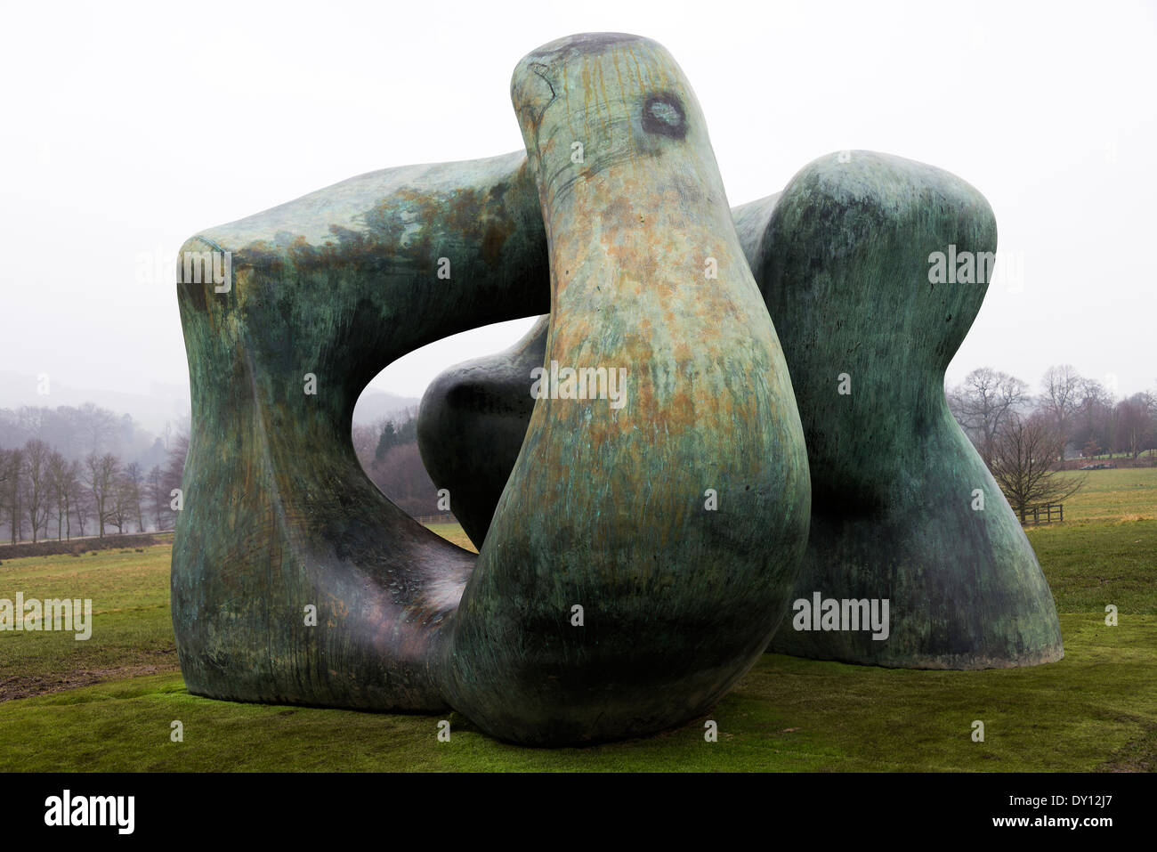The Henry Moore Sculpture Two Forms at The Yorkshire Sculpture Park ...