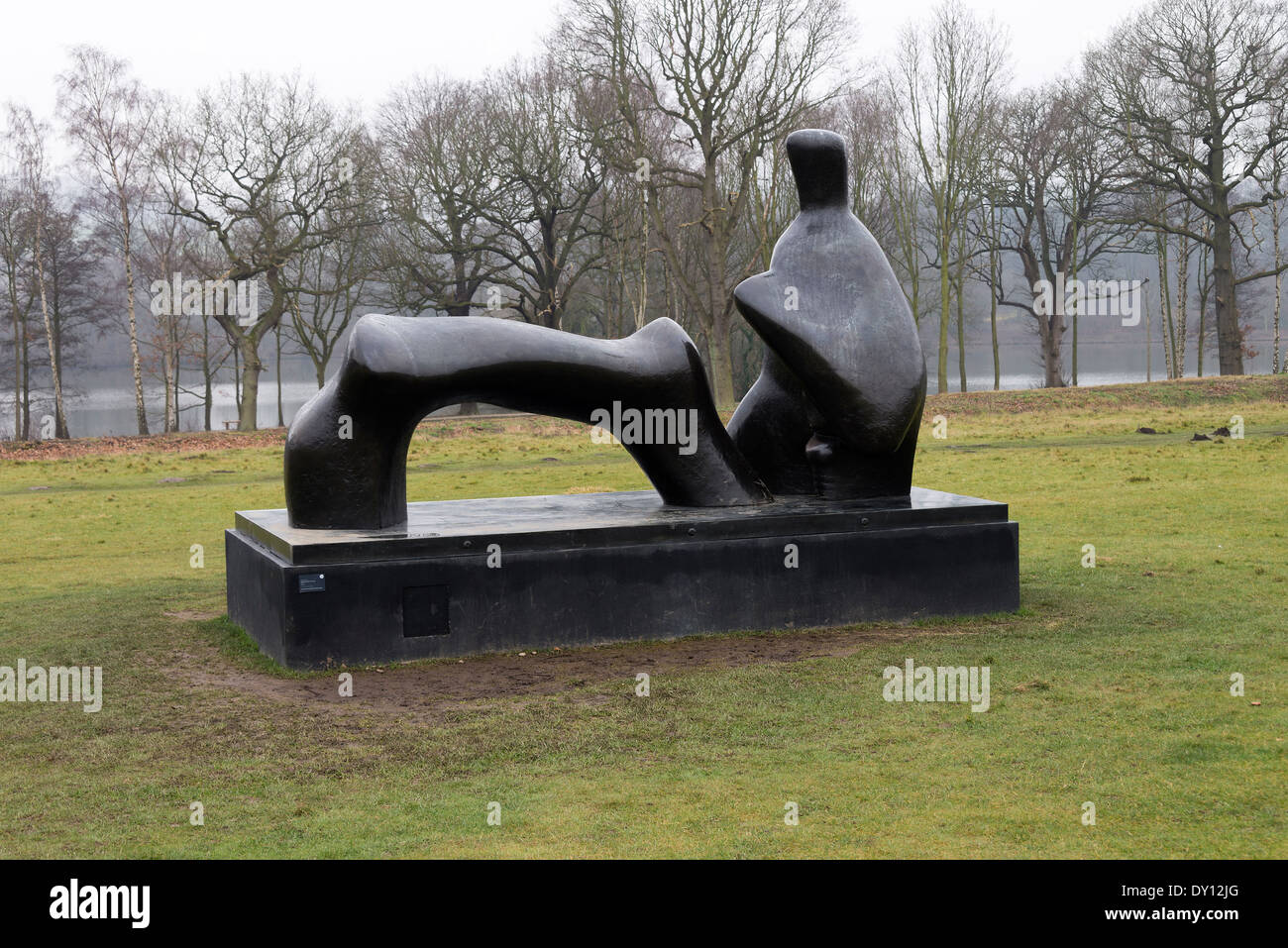 The Henry Moore Bronze Sculpture Reclining Figure Arch Leg at The Yorkshire Sculpture Park West ...