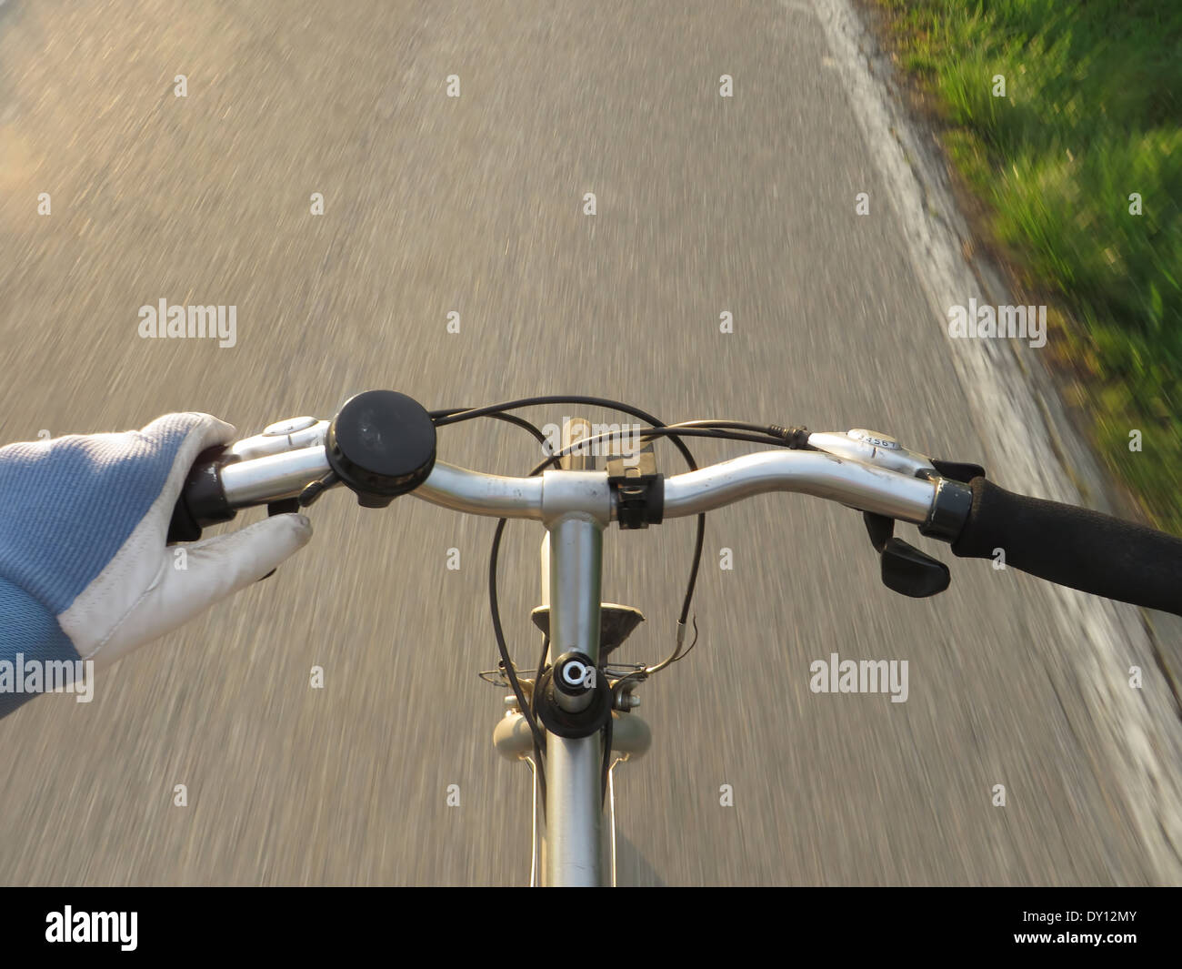 riding a bicycle point of view Stock Photo - Alamy
