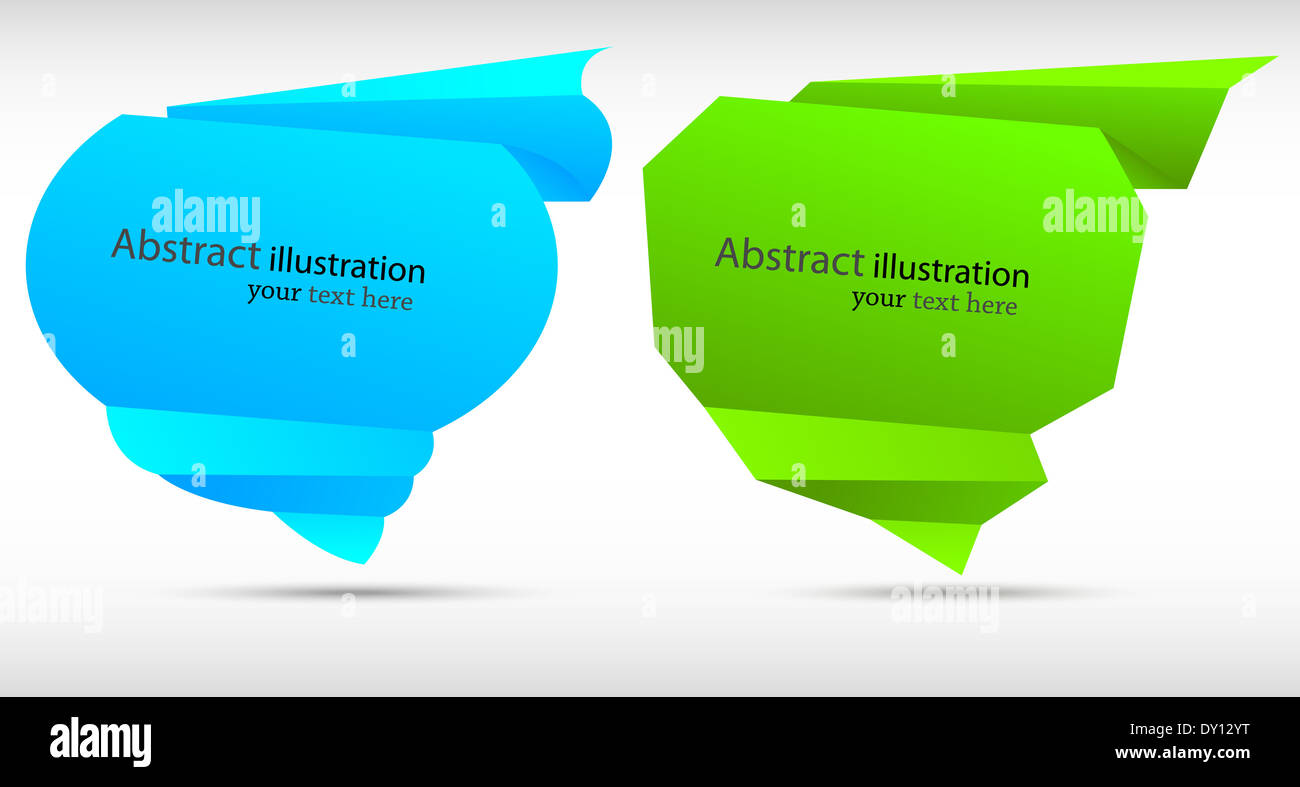 Abstract speech bubbles. Colorful illustration Stock Photo - Alamy