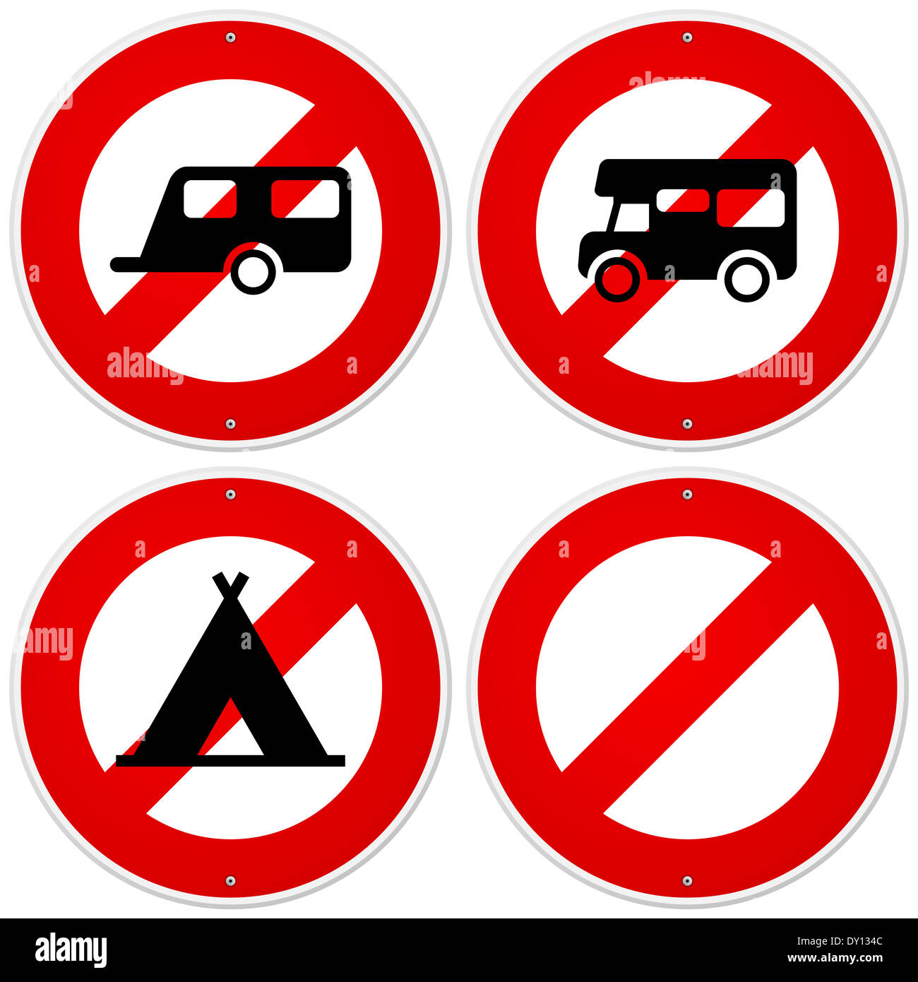 Red Camper Symbol Stock Photo - Alamy