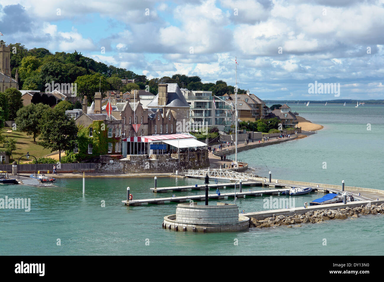 Cowes Castle, the club house of the Royal Yacht Squadron, West Cowes ...