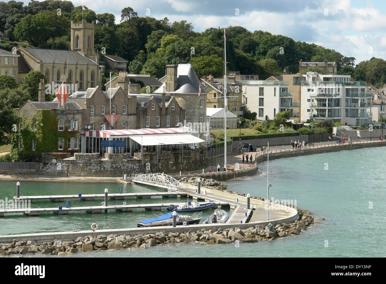 Cowes Castle, the club house of the Royal Yacht Squadron, West Cowes ...