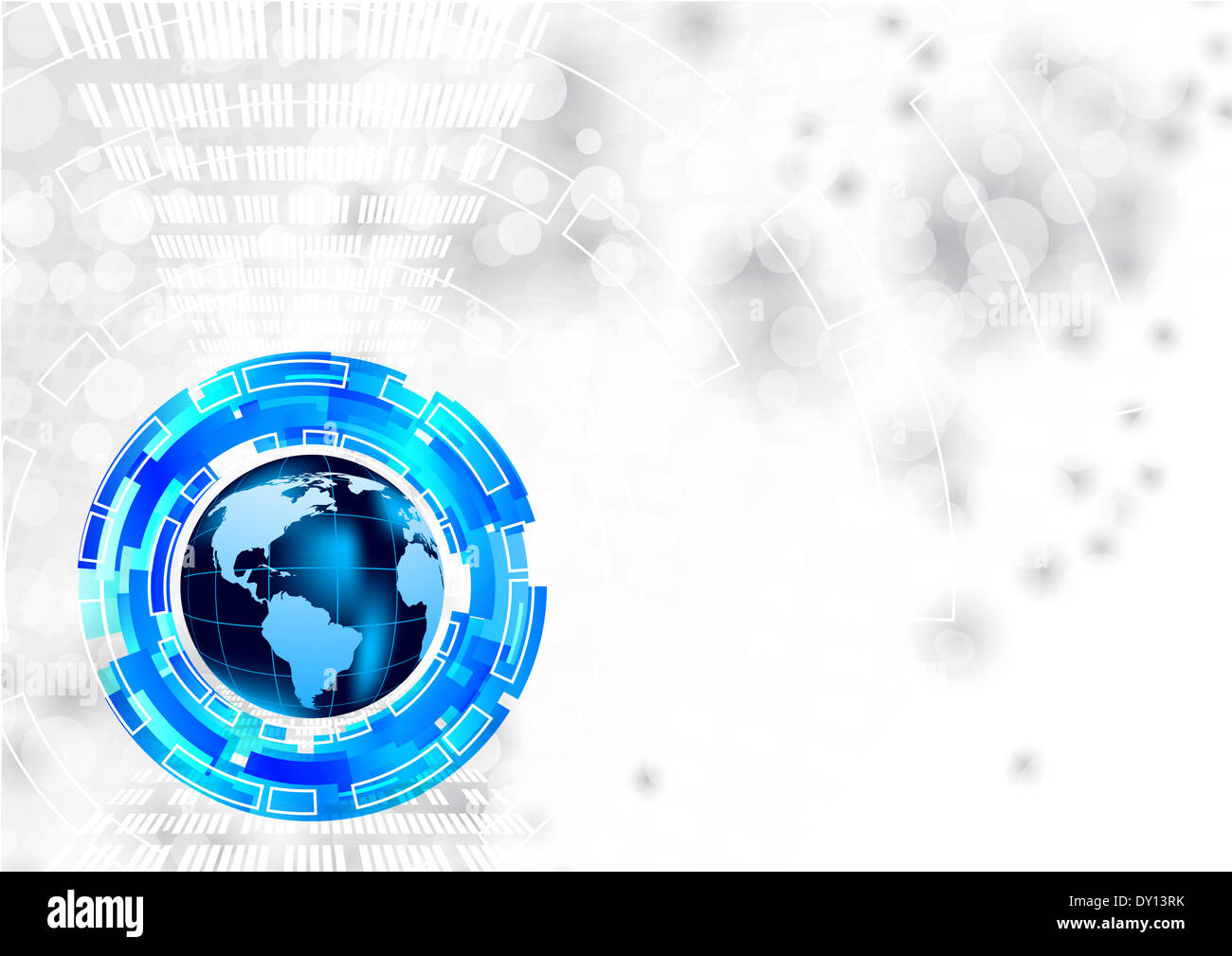 Abstract tech background with globe Stock Photo - Alamy