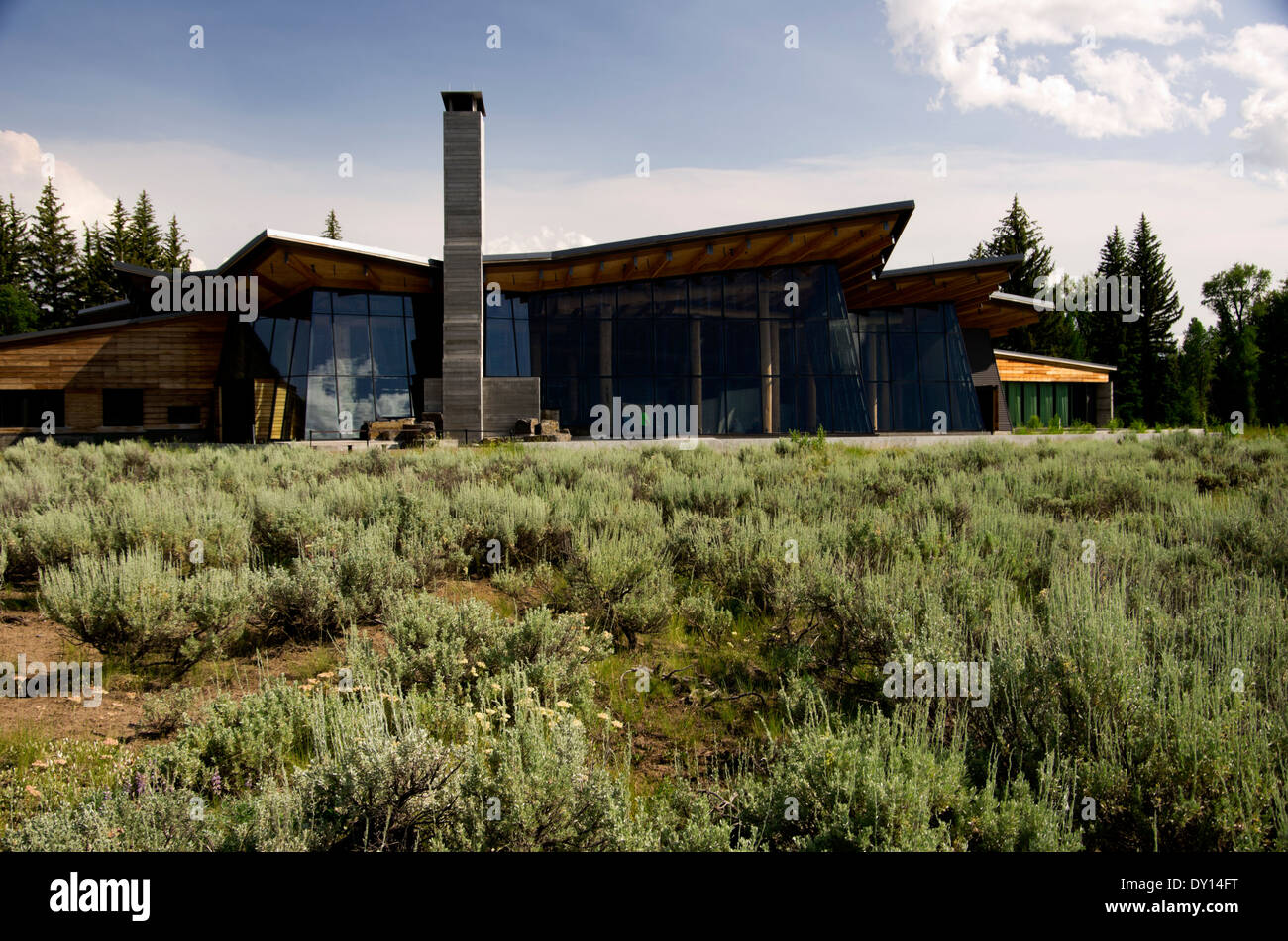 Front windows facing the mountains building rustic stone glass majestic ...