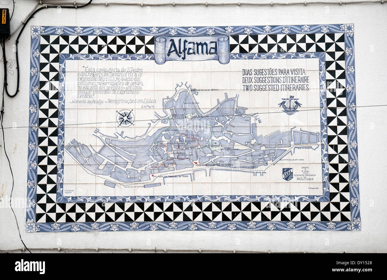 Map of lisboa hi-res stock photography and images - Alamy