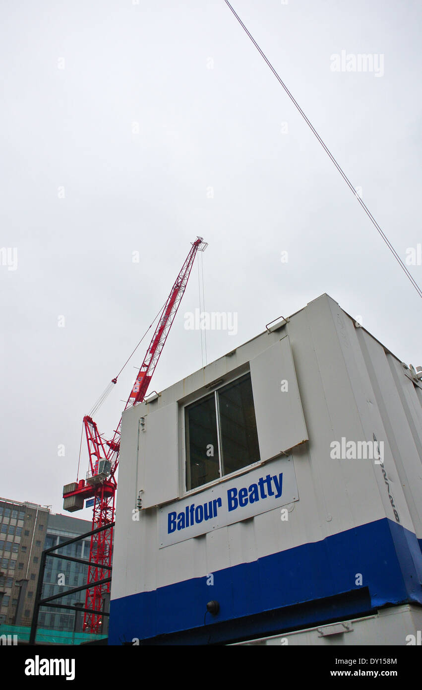 Balfour Beatty sign crane Stock Photo - Alamy