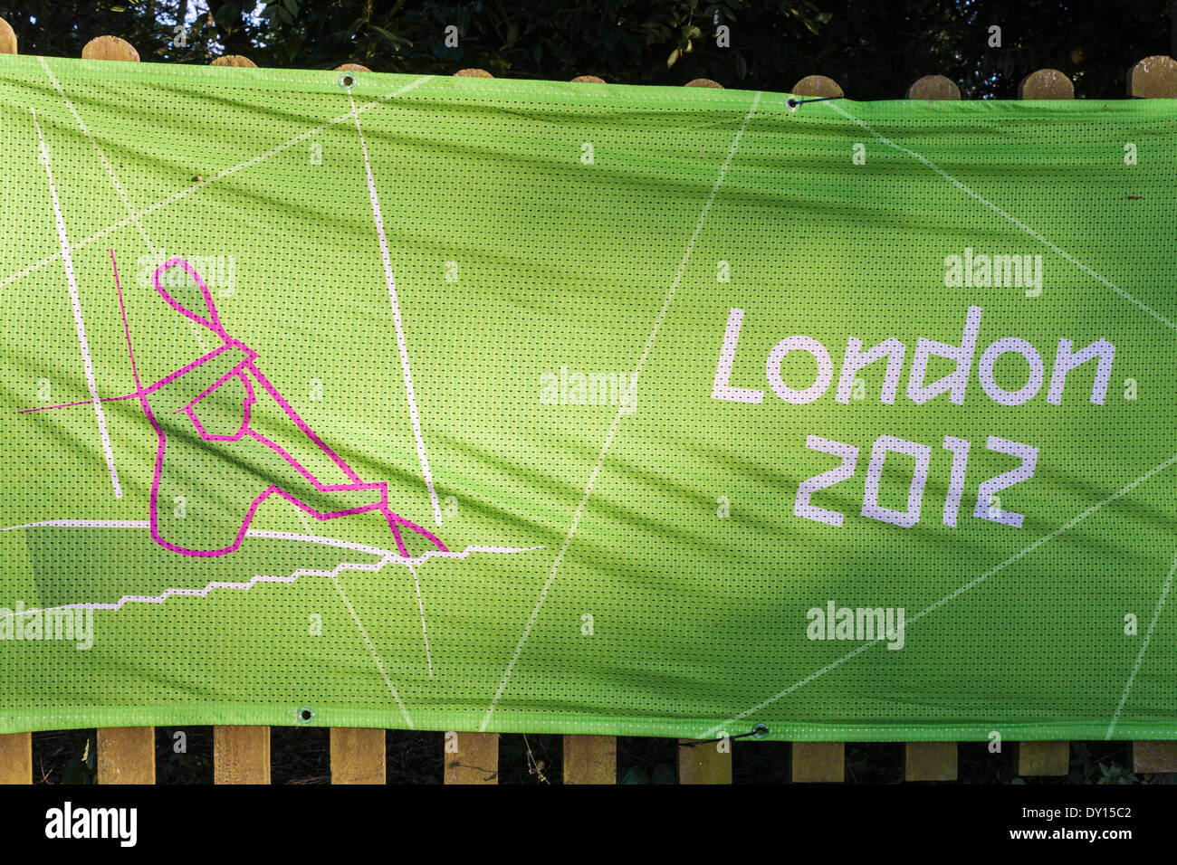 Banner for Olympic rowing events at Dorney Reach, Berkshire, England ...