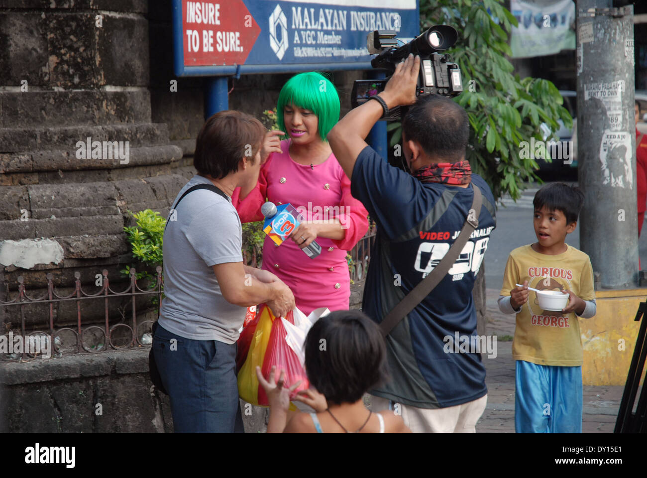 Philippine entertainer Boobay interviews people on the streets of ...