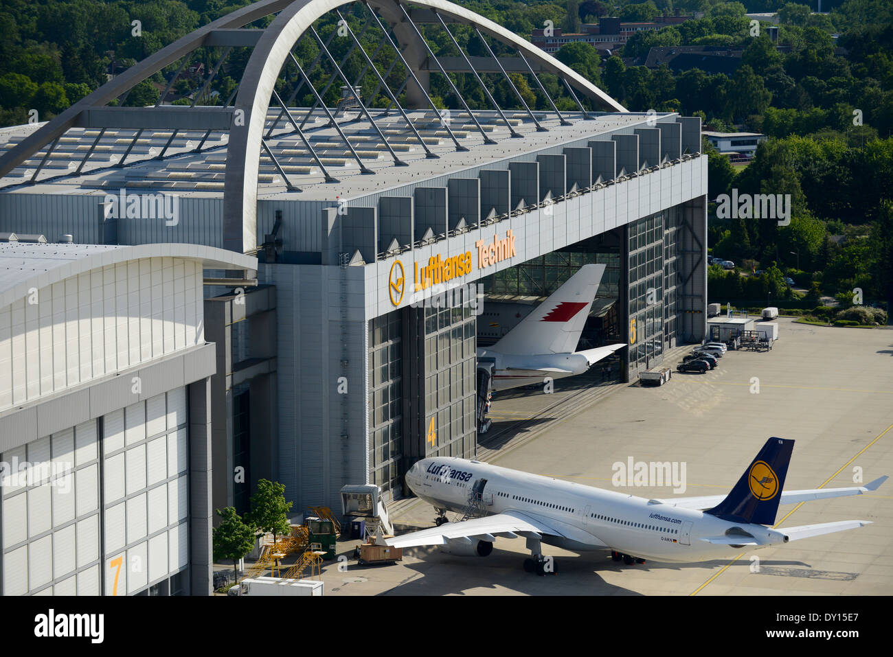 GERMANY Hamburg airport, Lufthansa Technik, maintenance and service ...