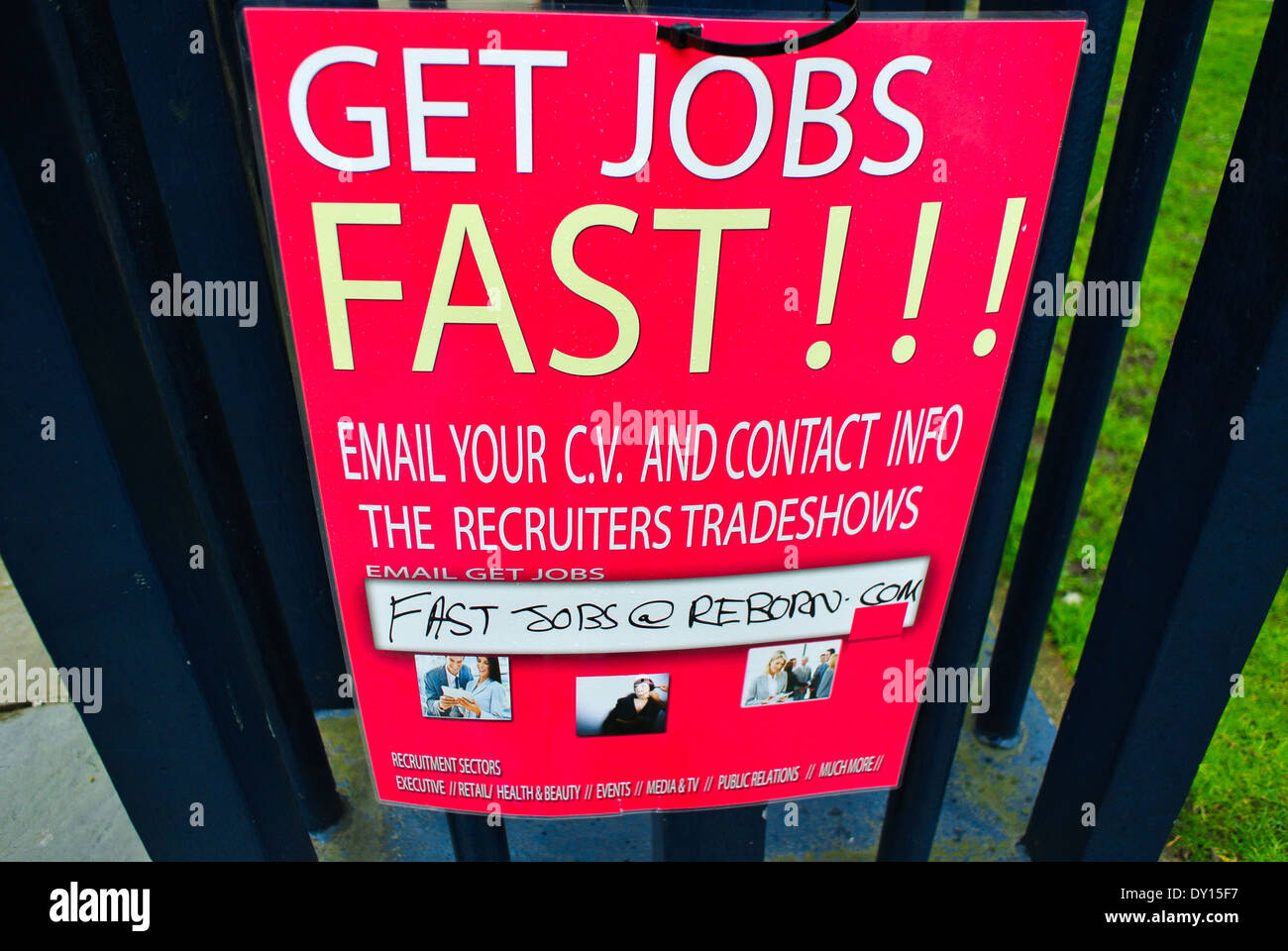 Get jobs fast recruitment sign Stock Photo - Alamy