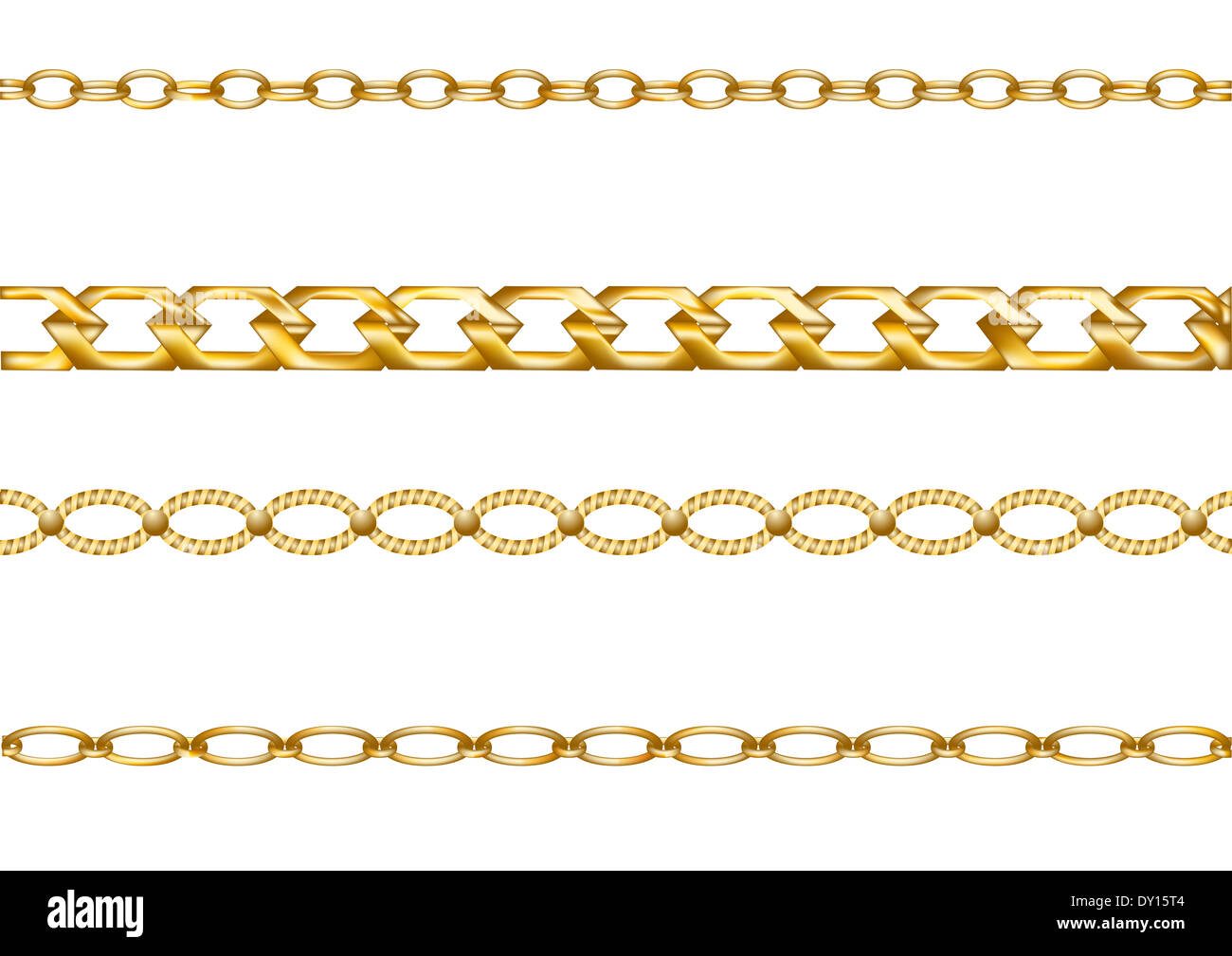 Gold Chains Cut Out Stock Images & Pictures - Alamy
