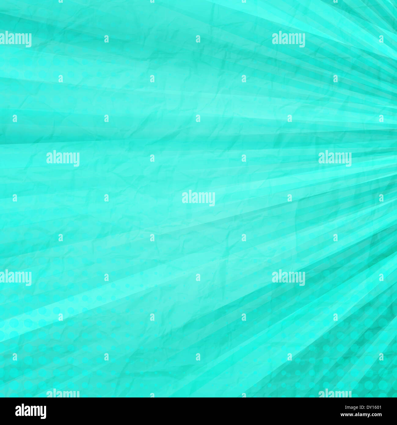 abstract background with cyan rays and dots on shabby paper texture ...