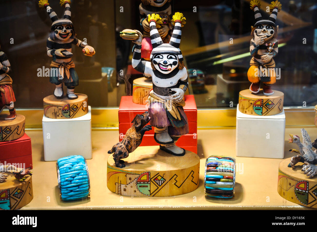 Hopi Clown Kachinas are featured along with Native American jewelry in ...