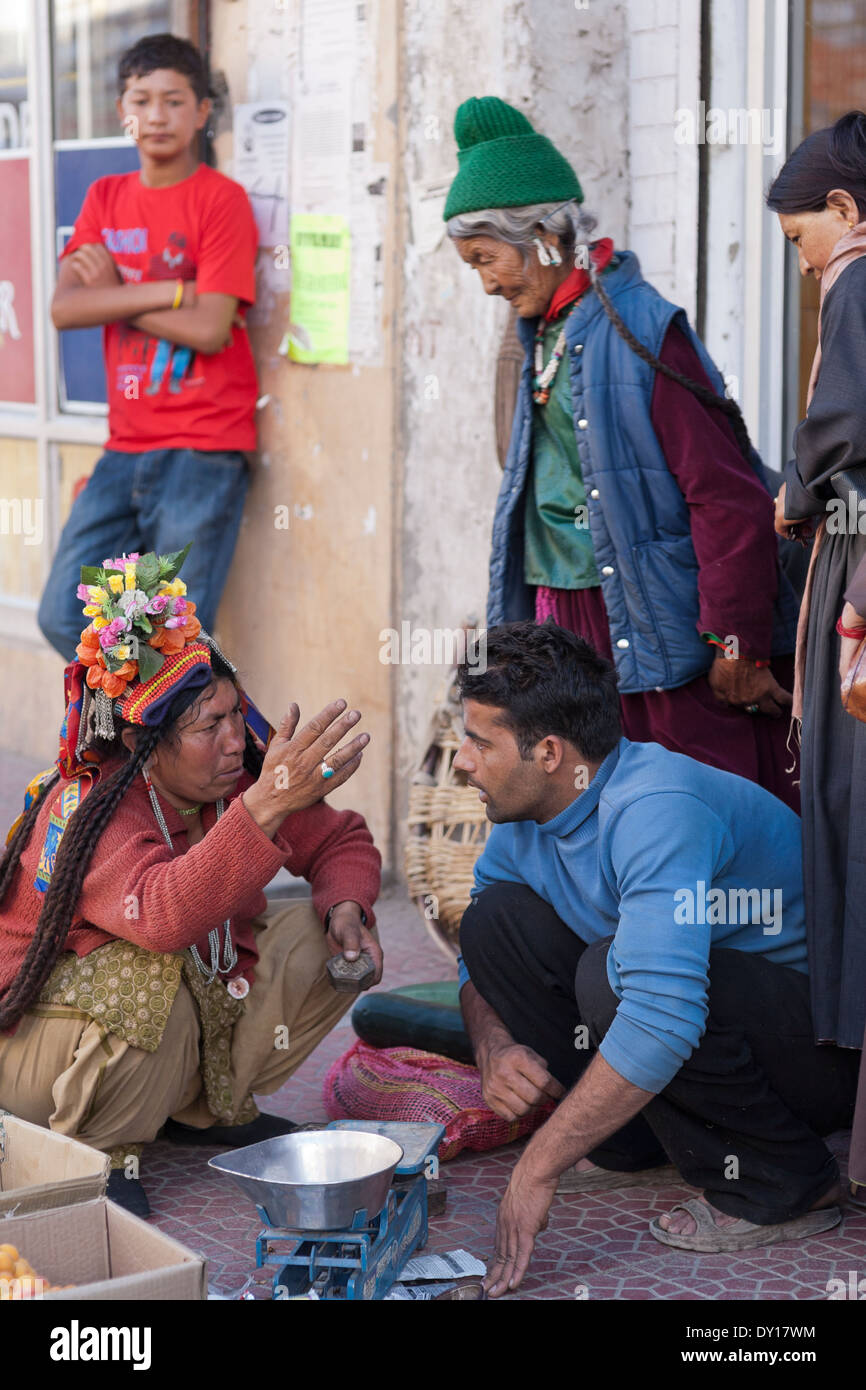 Leh, Ladakh, India. The main bazaar Stock Photo - Alamy