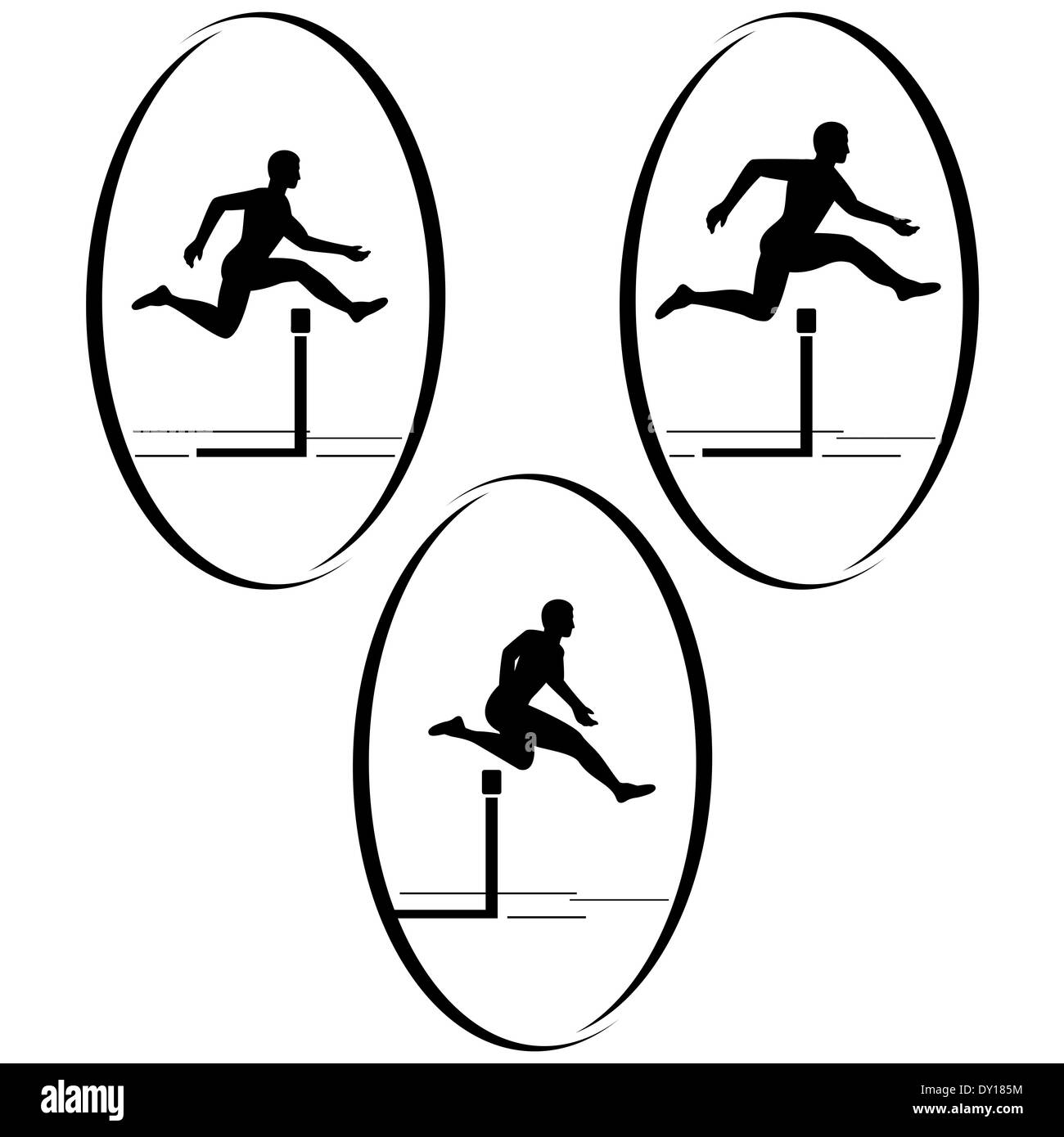 Hurdles symbol hi-res stock photography and images - Alamy