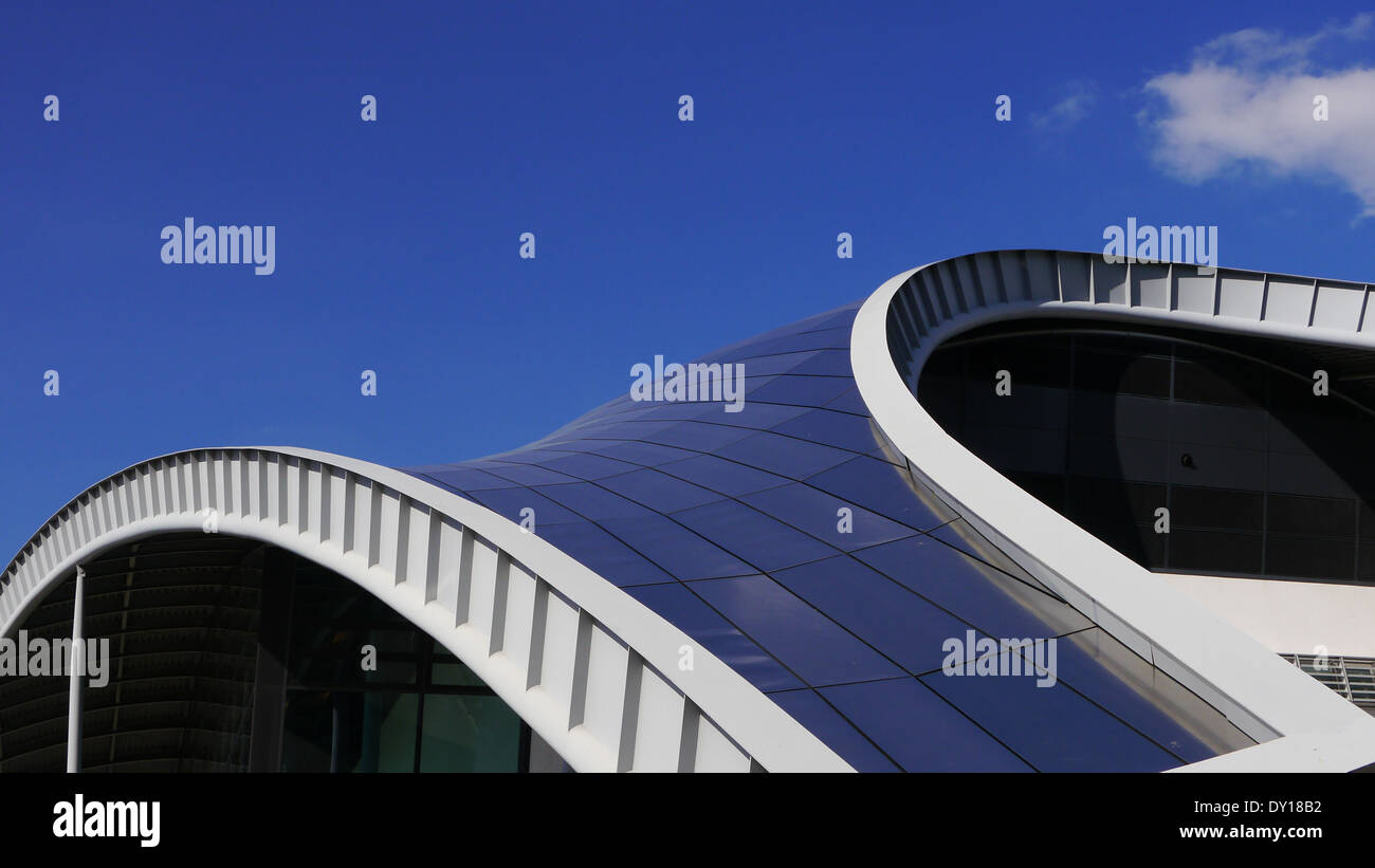 Sage Building, Gateshead, UK. Partial view of roof architecture ...