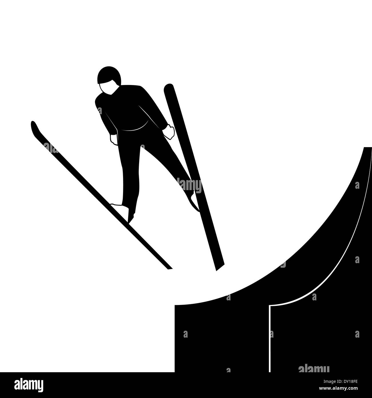 Winter Olympic sports. Illustration on white background Stock Photo - Alamy