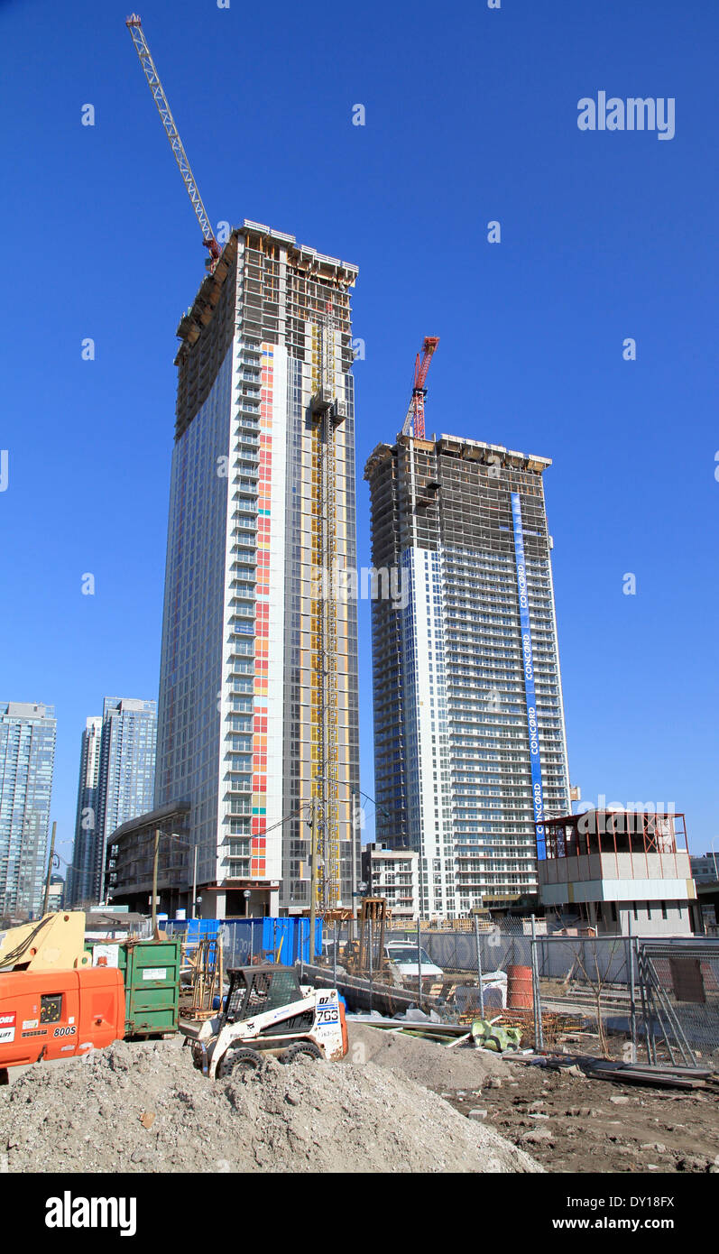 Two condo buildings under completion in Toronto, Canada Stock Photo - Alamy