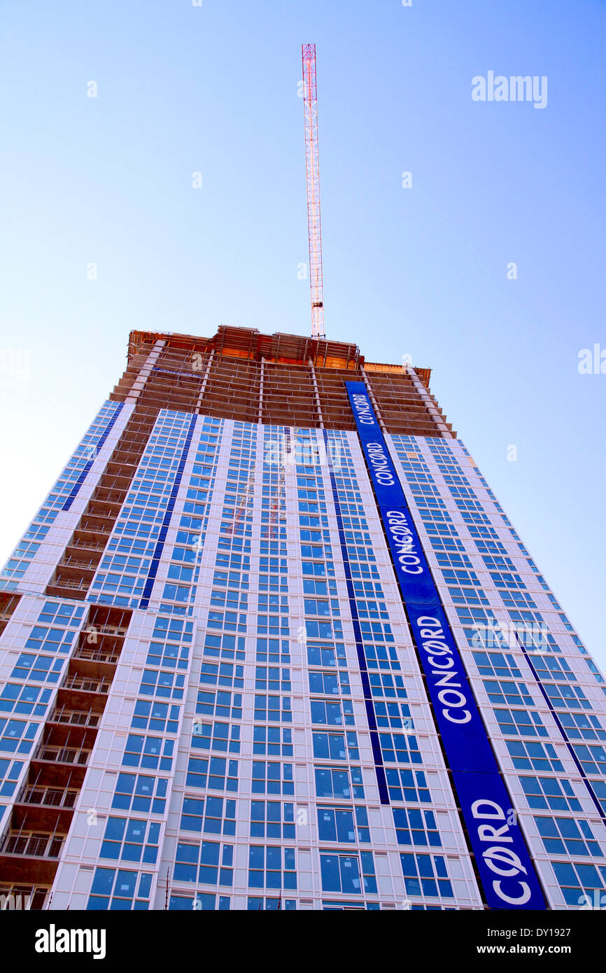 New residential building under construction in Toronto, Canada Stock ...