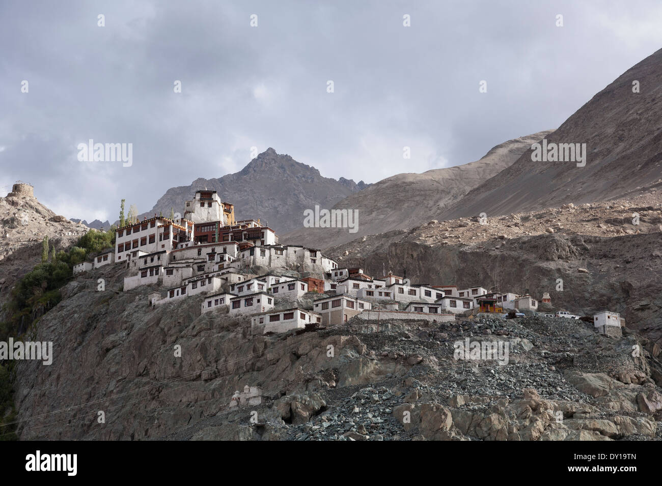 Diskit Village, Ladakh, India. Diskit gompa, Indus Valley Stock Photo ...