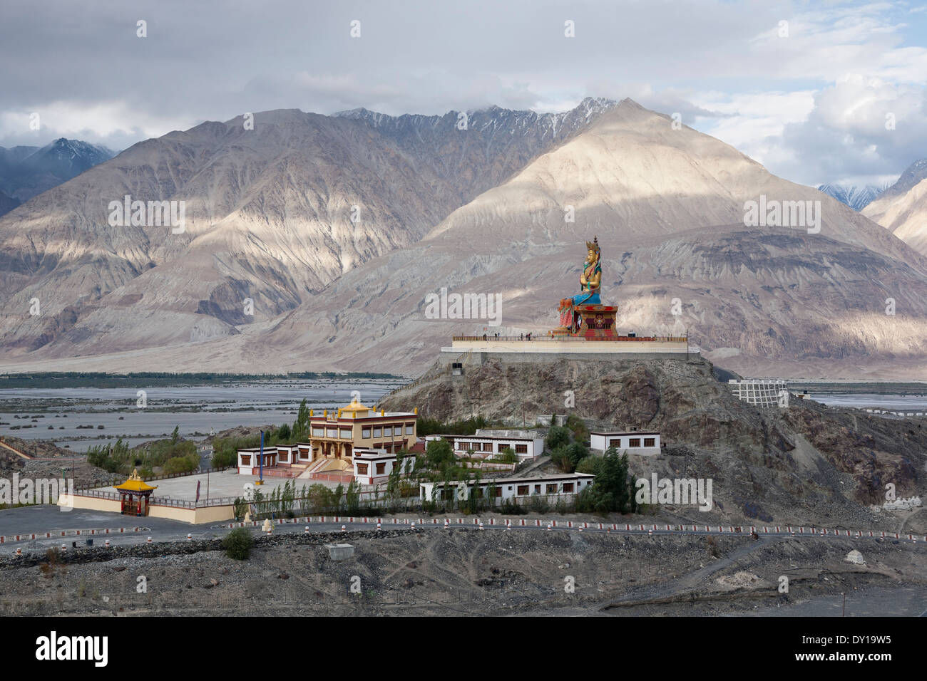 Diskit, Ladakh, India. Statue of Maitreya Buddha at Diskit gompa Stock ...