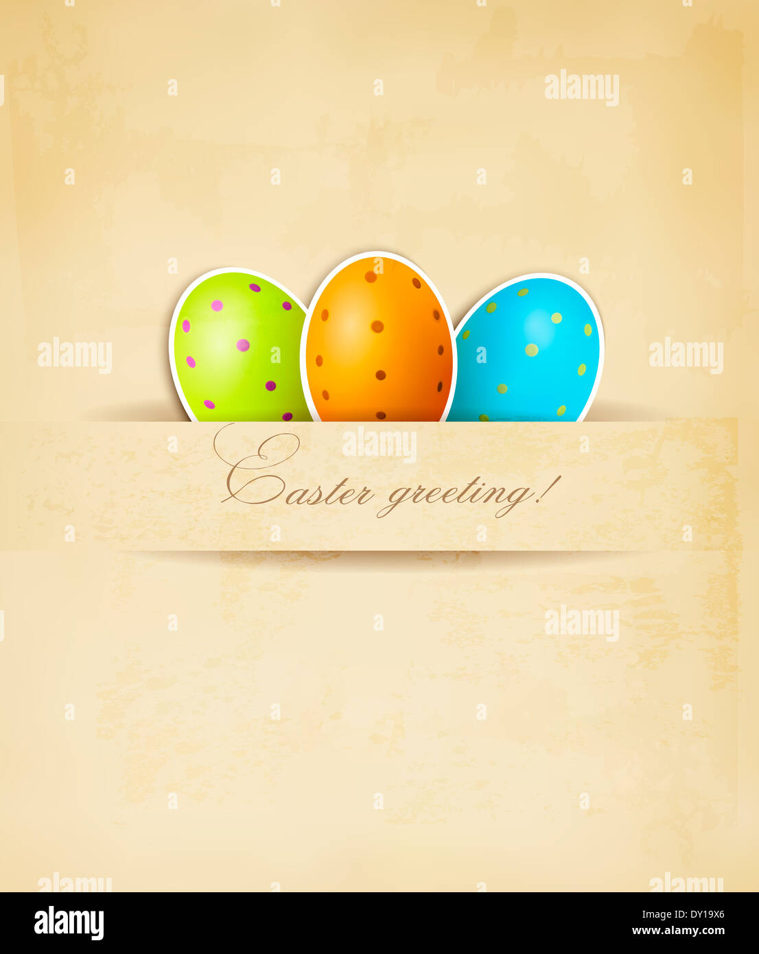 Easter retro background with eggs. Vector Stock Photo - Alamy