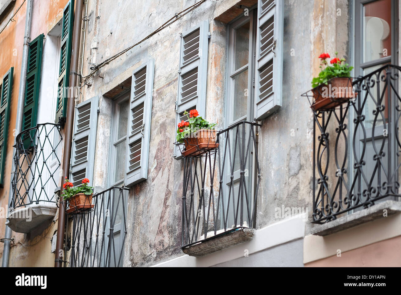 Italien house-front, italienische Haeuserfront Stock Photo - Alamy