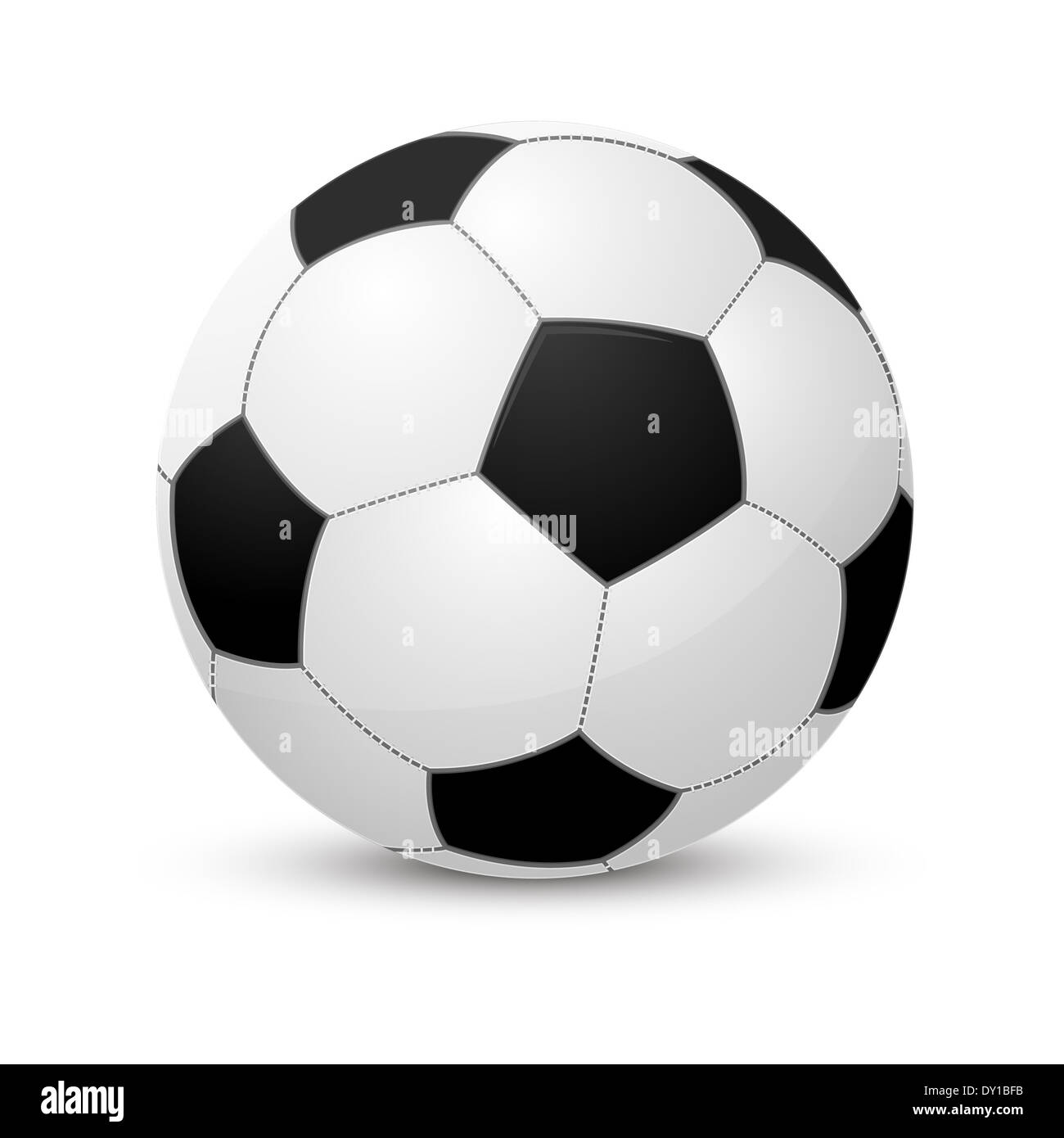 Football soccer balls on Black and White Stock Photos & Images - Alamy