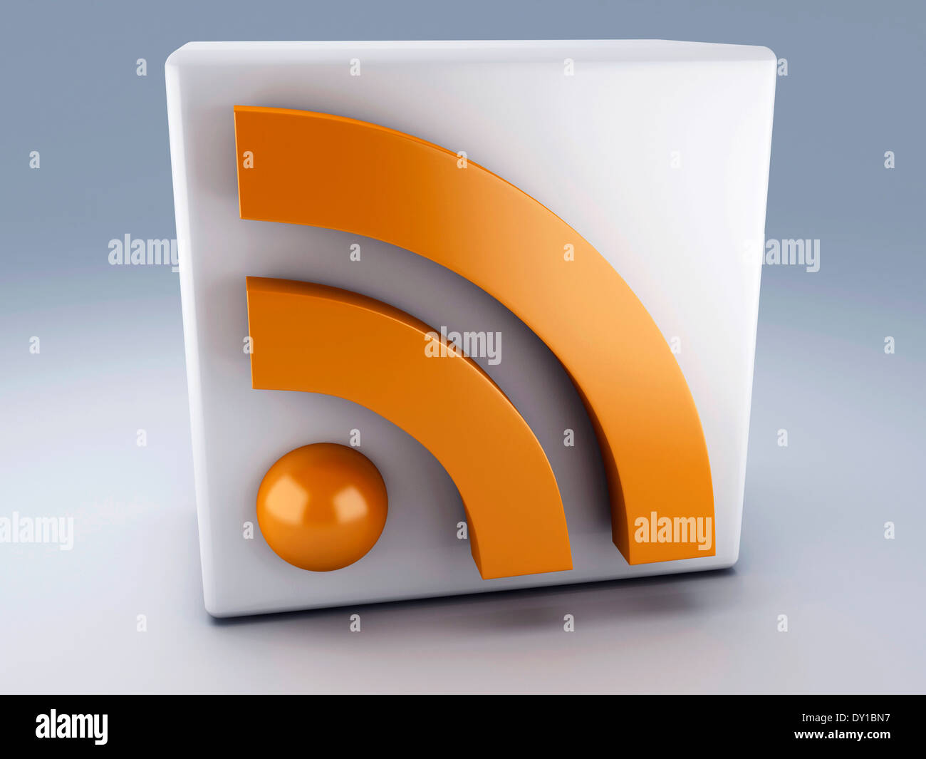 image of RSS feed icon 3d illustration Stock Photo - Alamy