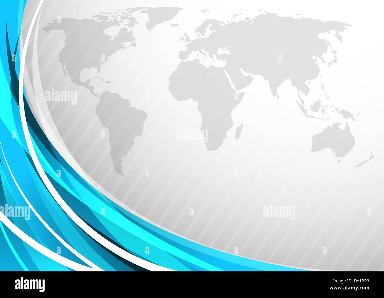 Abstract background with map in blue color Stock Photo - Alamy